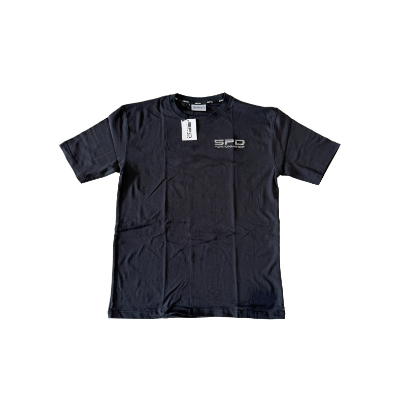 SPD Black T-Shirt, Embroidered Front